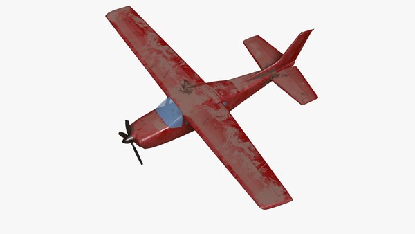 modelo 3d Realistic destroyed propeller plane - TurboSquid 2079971