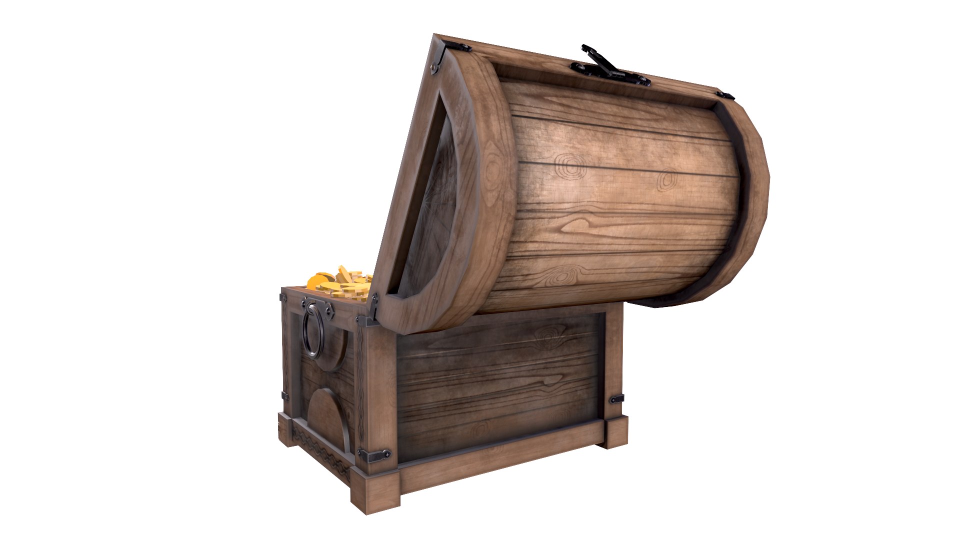 Chest With Golden Coins 3D Model - TurboSquid 2089345