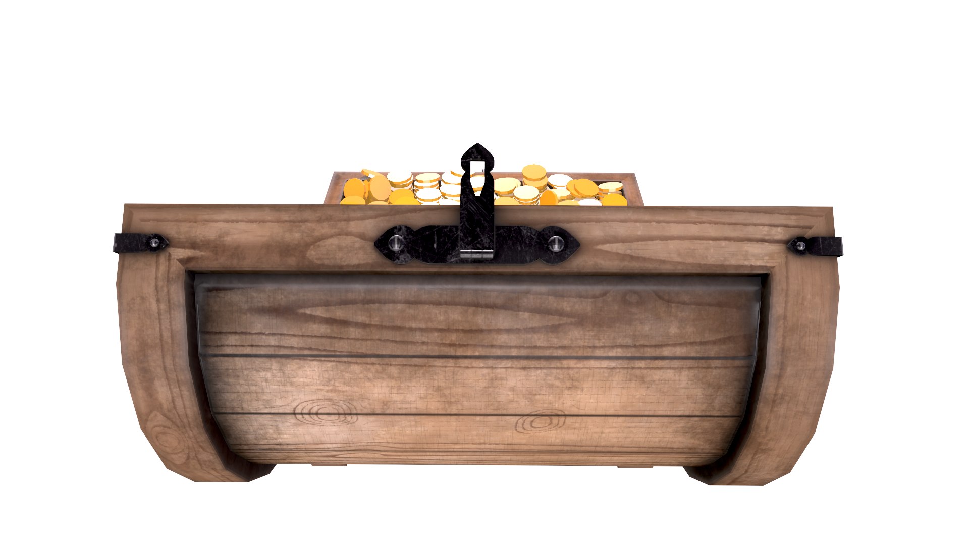 Chest With Golden Coins 3D Model - TurboSquid 2089345