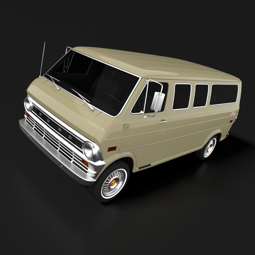 3D Ford Econoline Club Wagon Model - TurboSquid 2329796