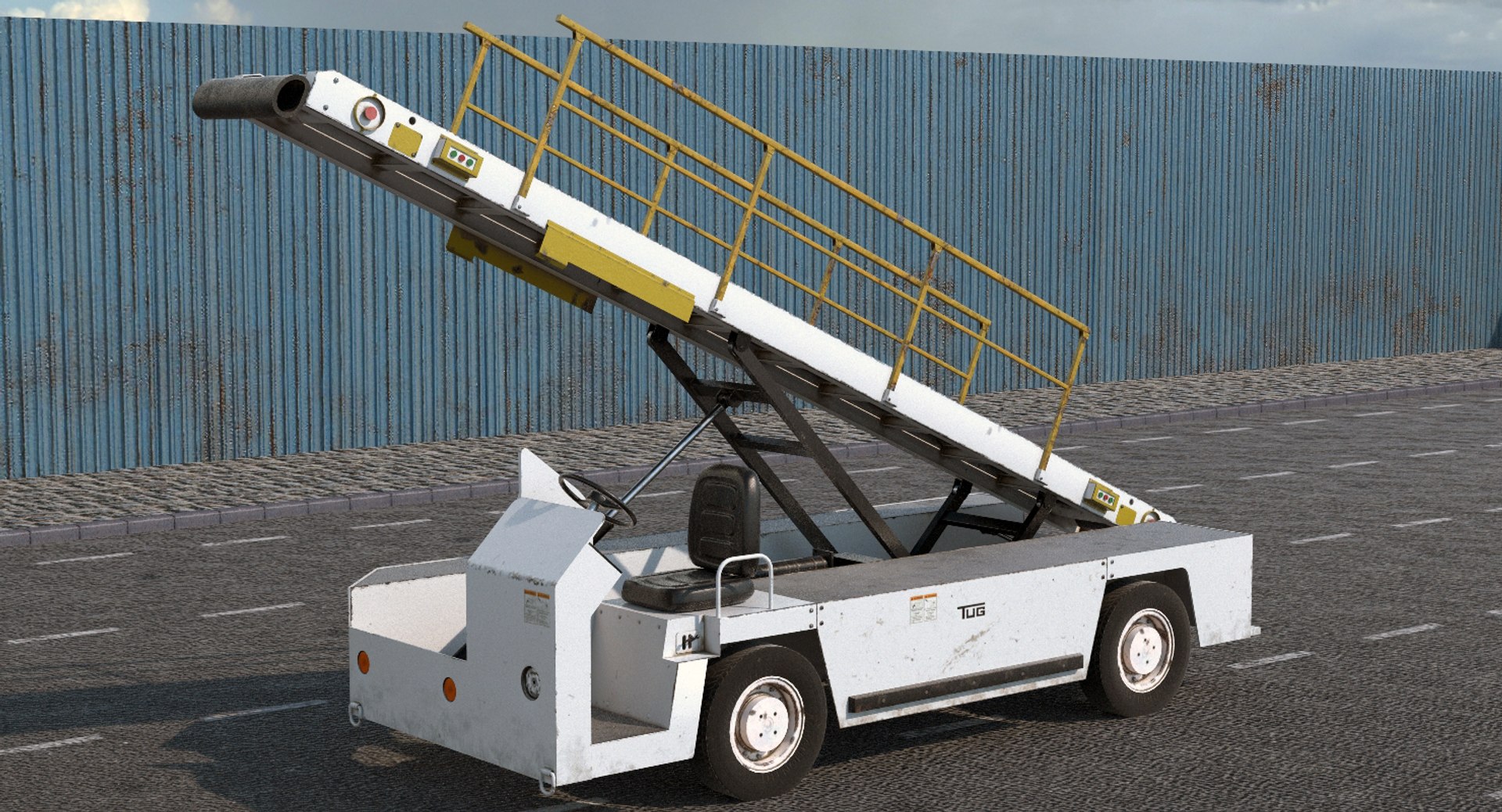 3D Airport Luggage Loader - TurboSquid 1362367