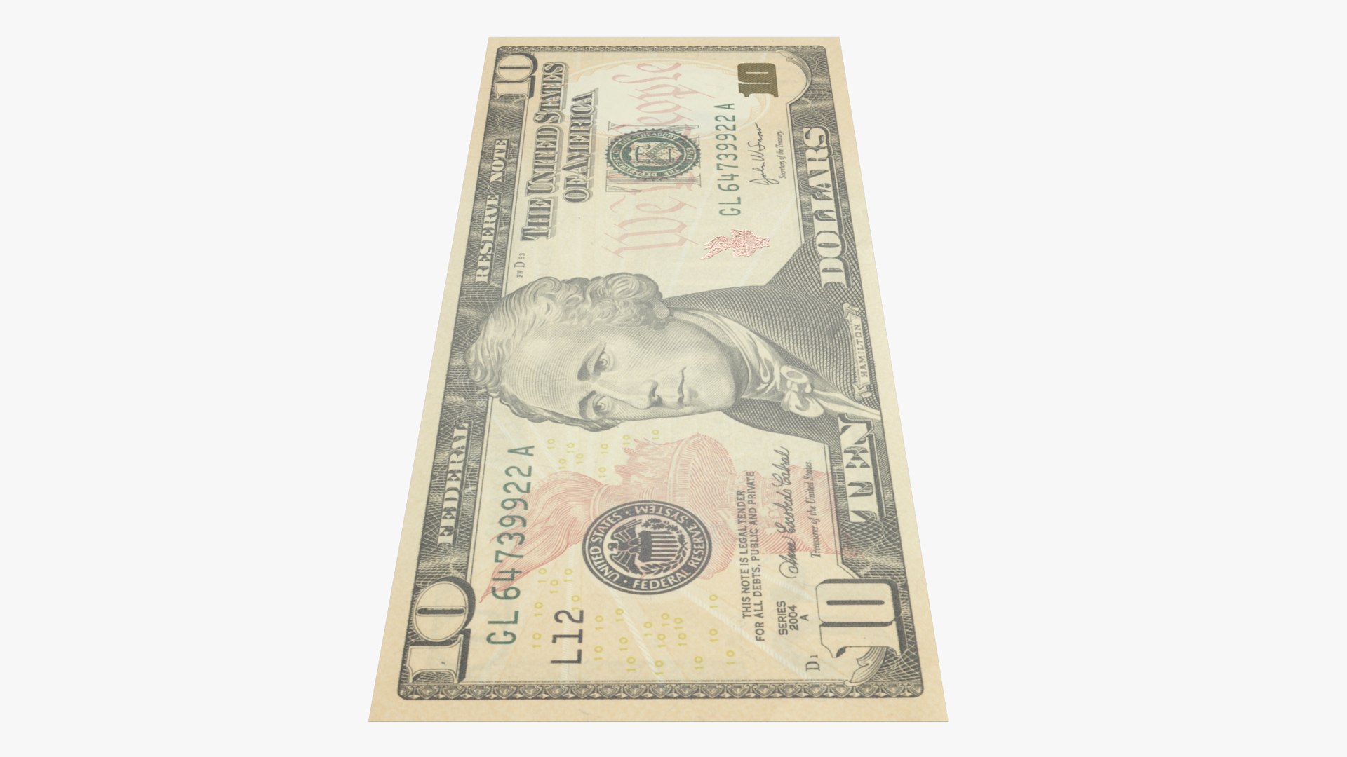 Dollar bill 3D model - TurboSquid 1544916