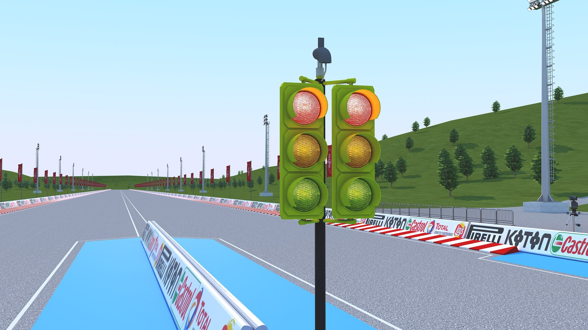 3D Dragway Stadium Model - TurboSquid 1793169