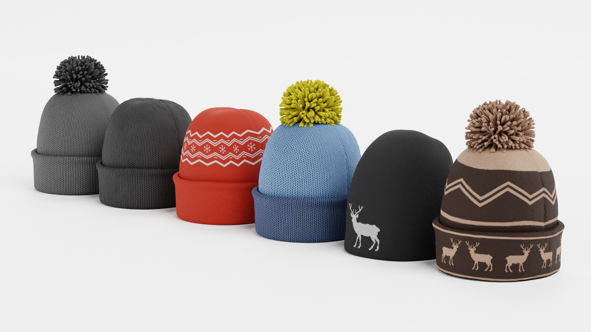 3D winter hats - TurboSquid 1569692