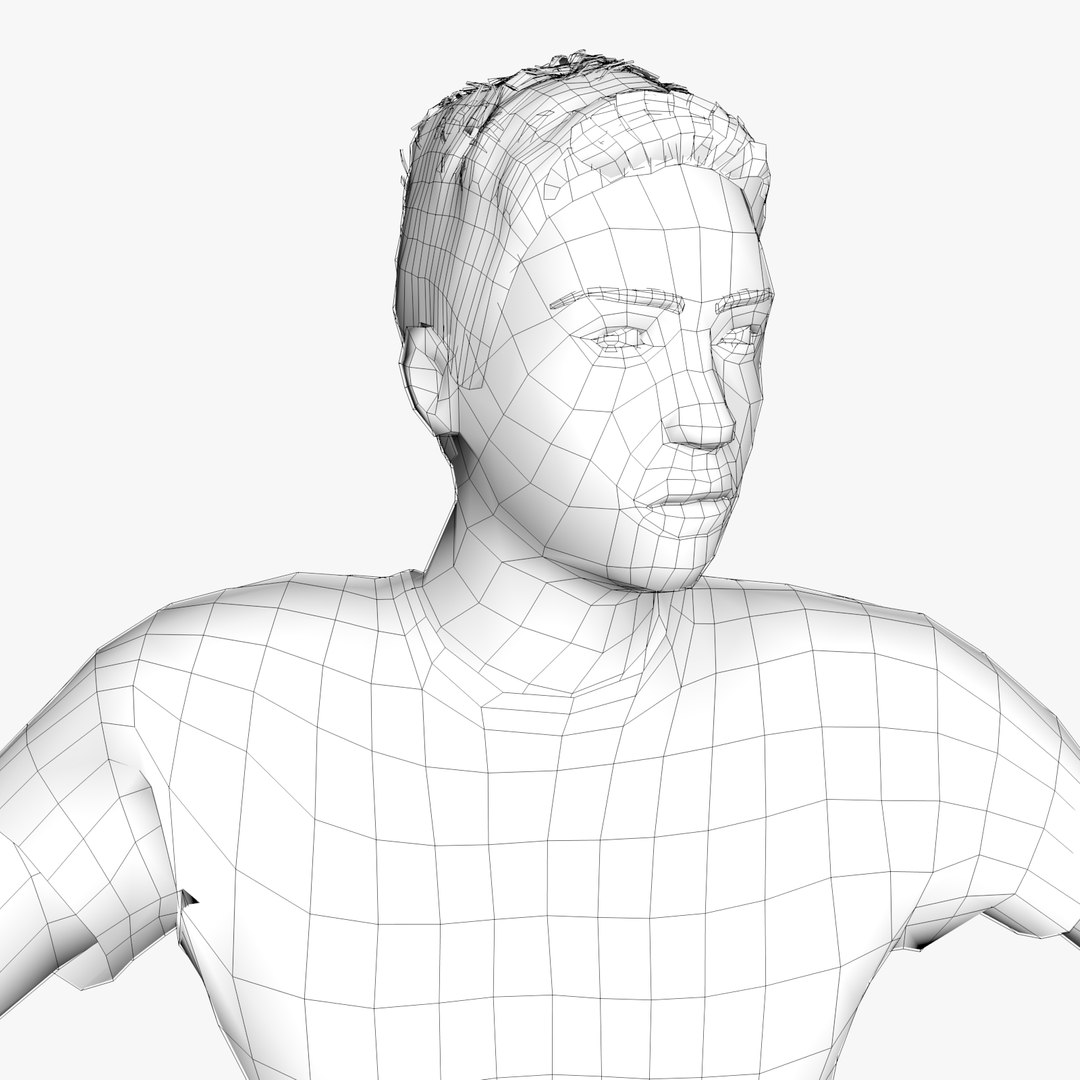 average caucasian male rigged 3d model