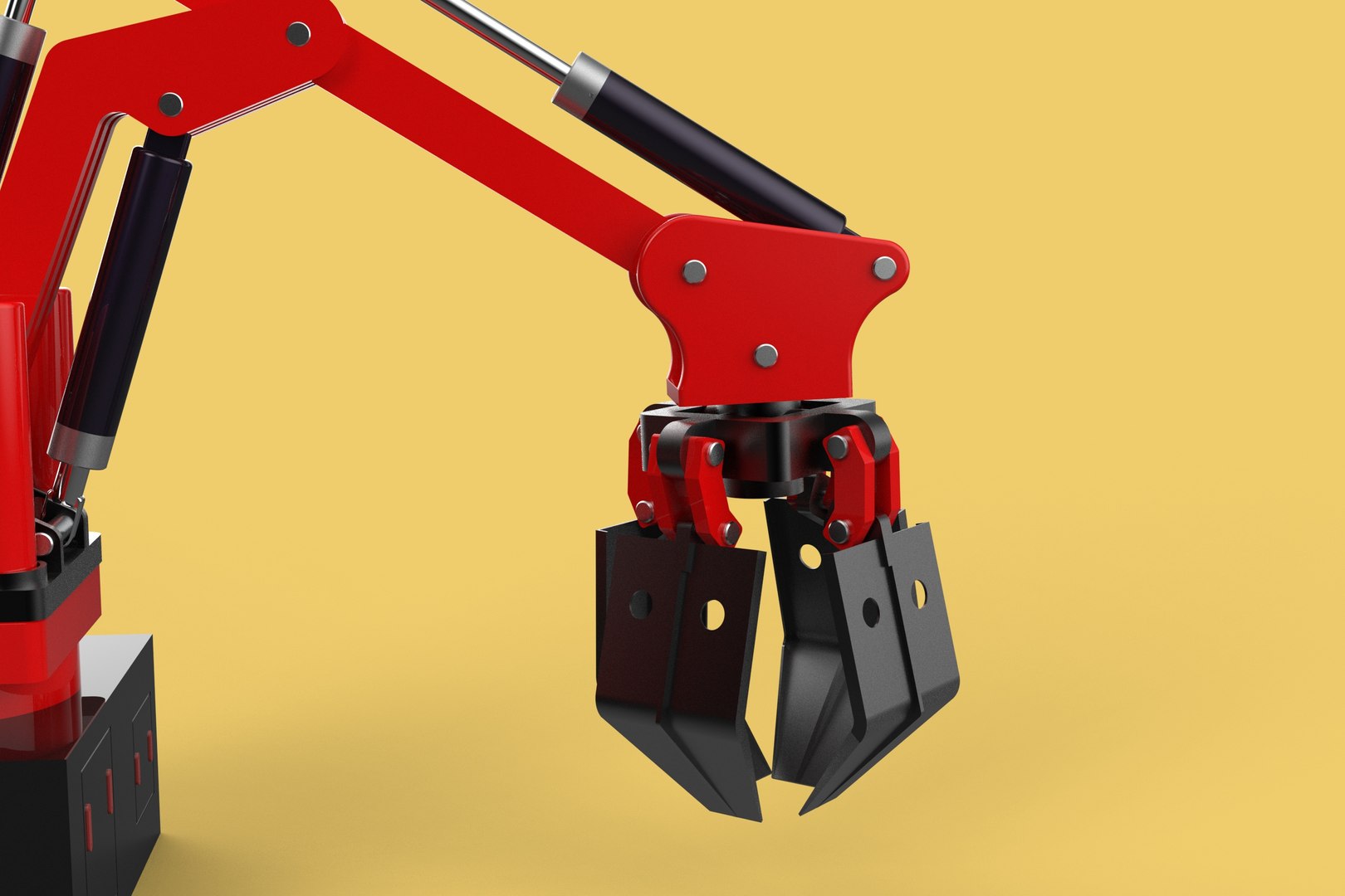 3D HYDRAULIC CRANE GRABBER CLAW GRIPPER GRAPPLE CLAMP HOOK LIFTER Model ...