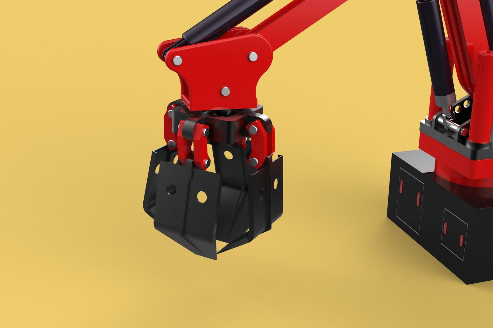 3D HYDRAULIC CRANE GRABBER CLAW GRIPPER GRAPPLE CLAMP HOOK LIFTER Model ...