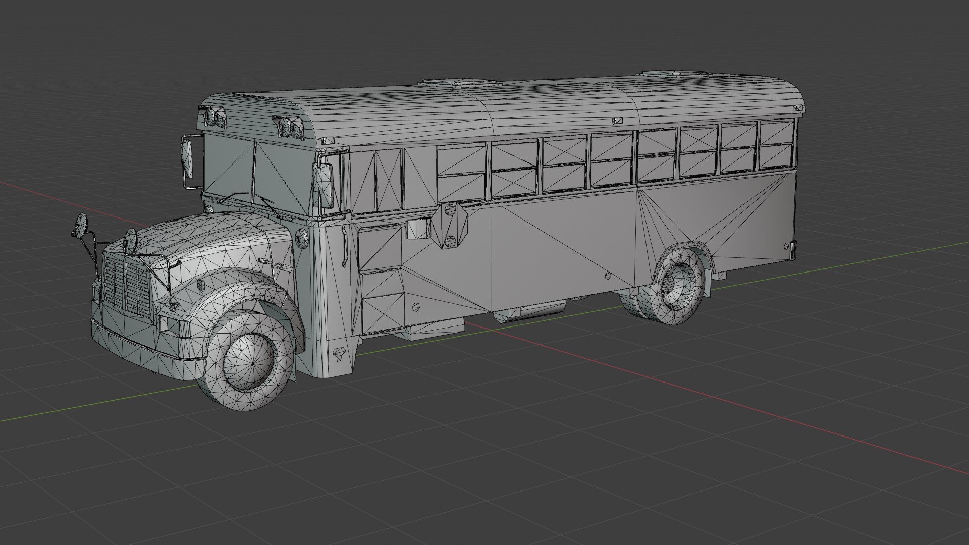 Golden School Bus - TurboSquid 2290246