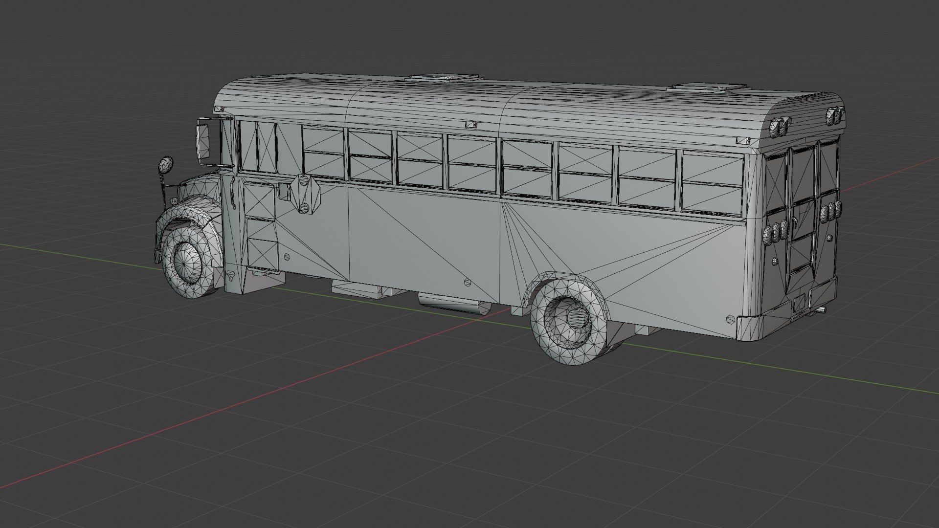 Golden School Bus - TurboSquid 2290246