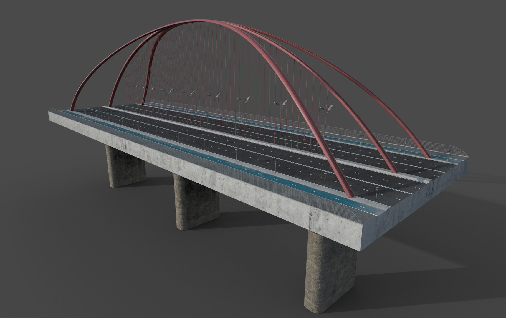 3D Bridge Structure Architecture Model - TurboSquid 1661215