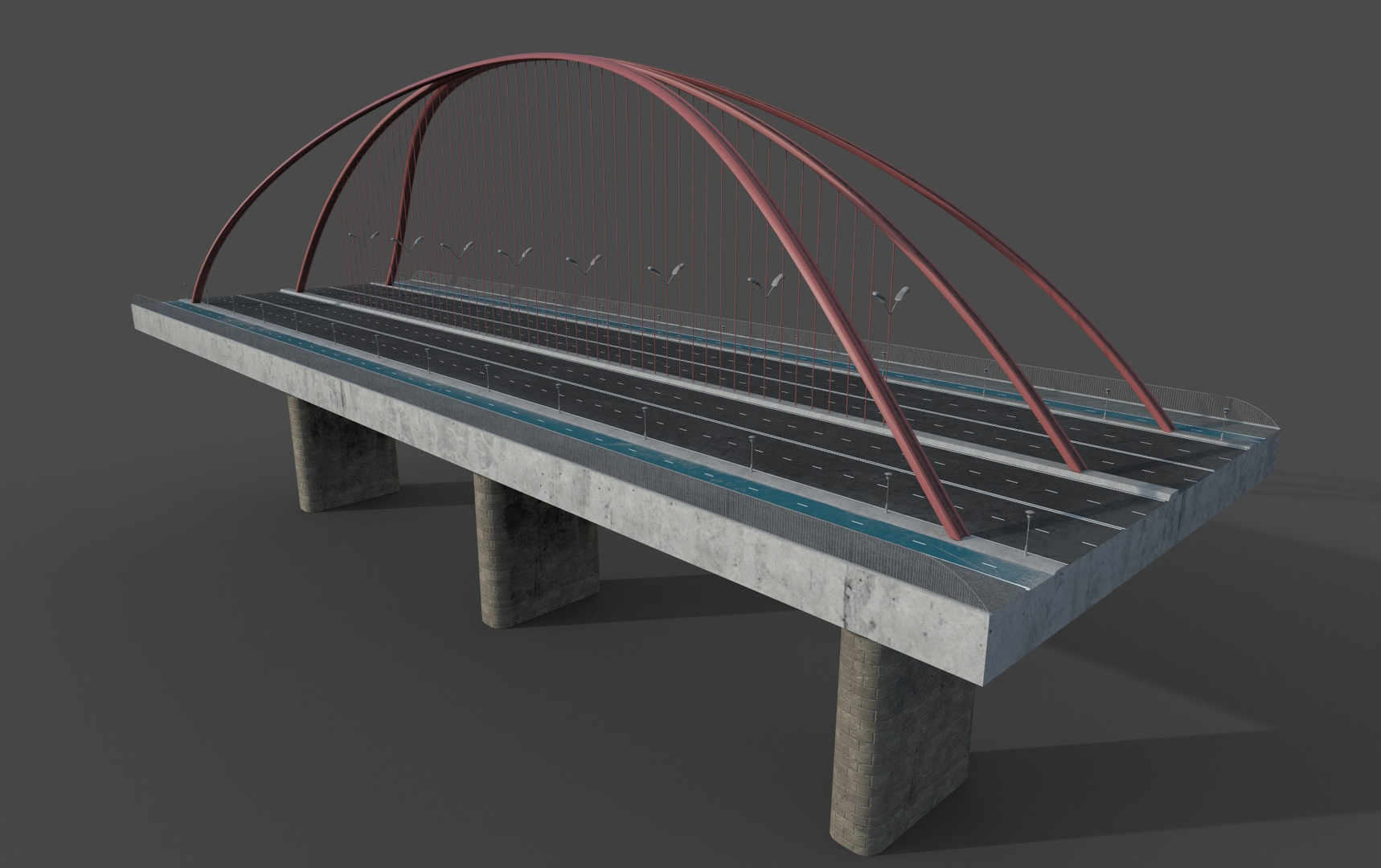 3D bridge structure architecture model - TurboSquid 1661215