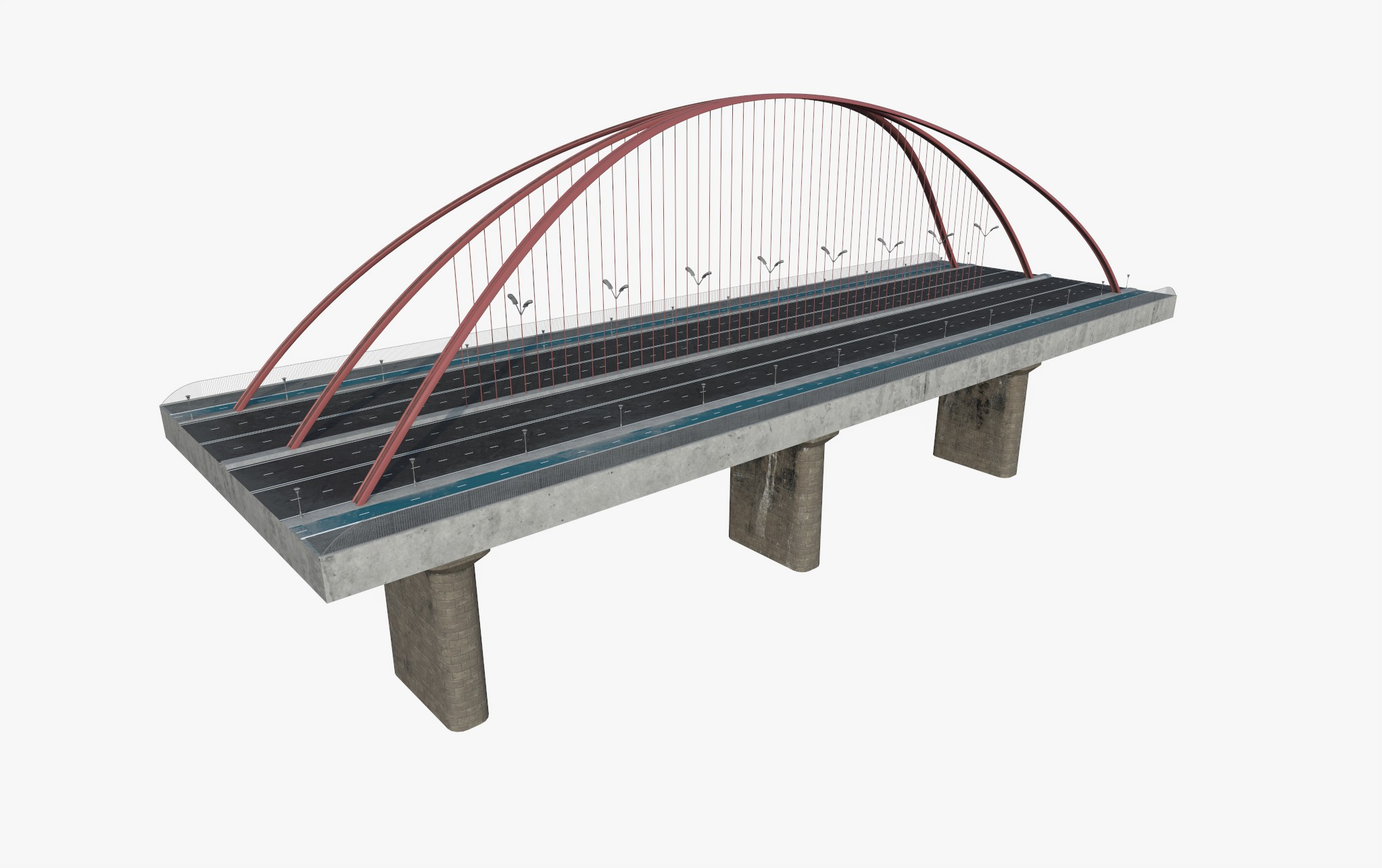 3D bridge structure architecture model - TurboSquid 1661215