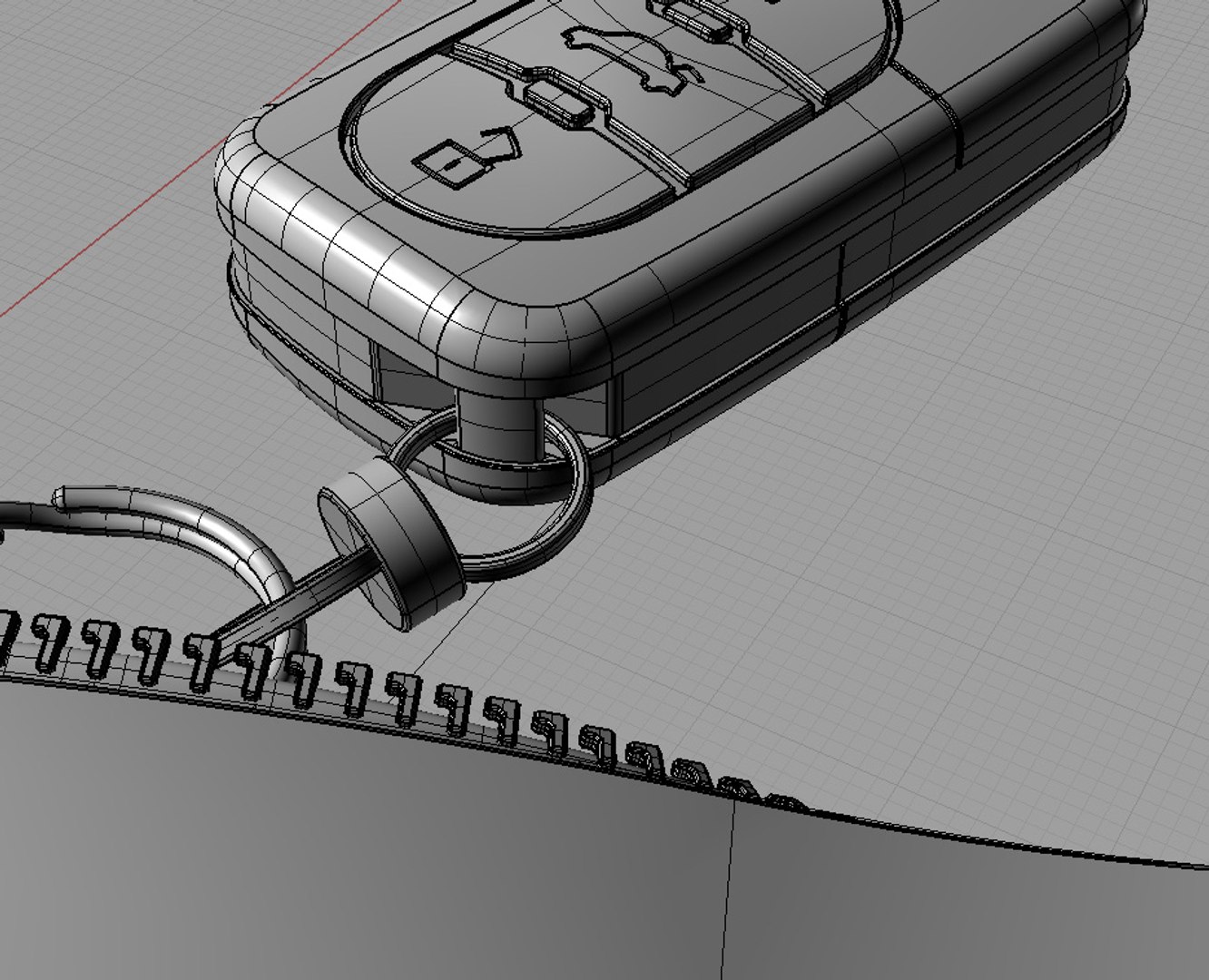 3ds Modeled Audi Car Key
