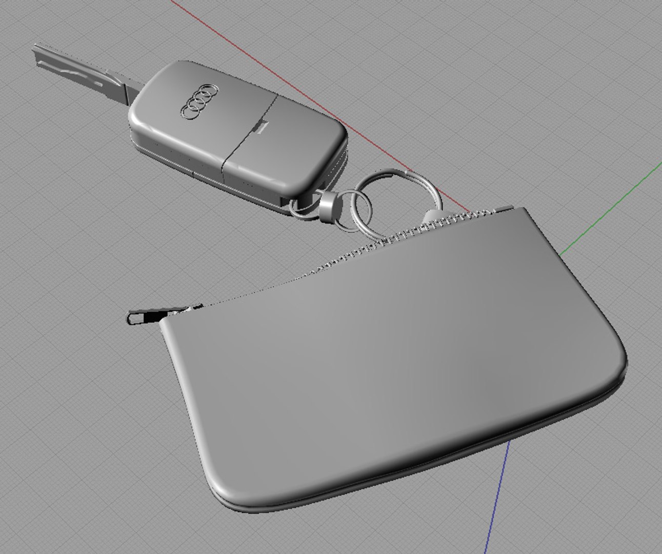 3ds Modeled Audi Car Key