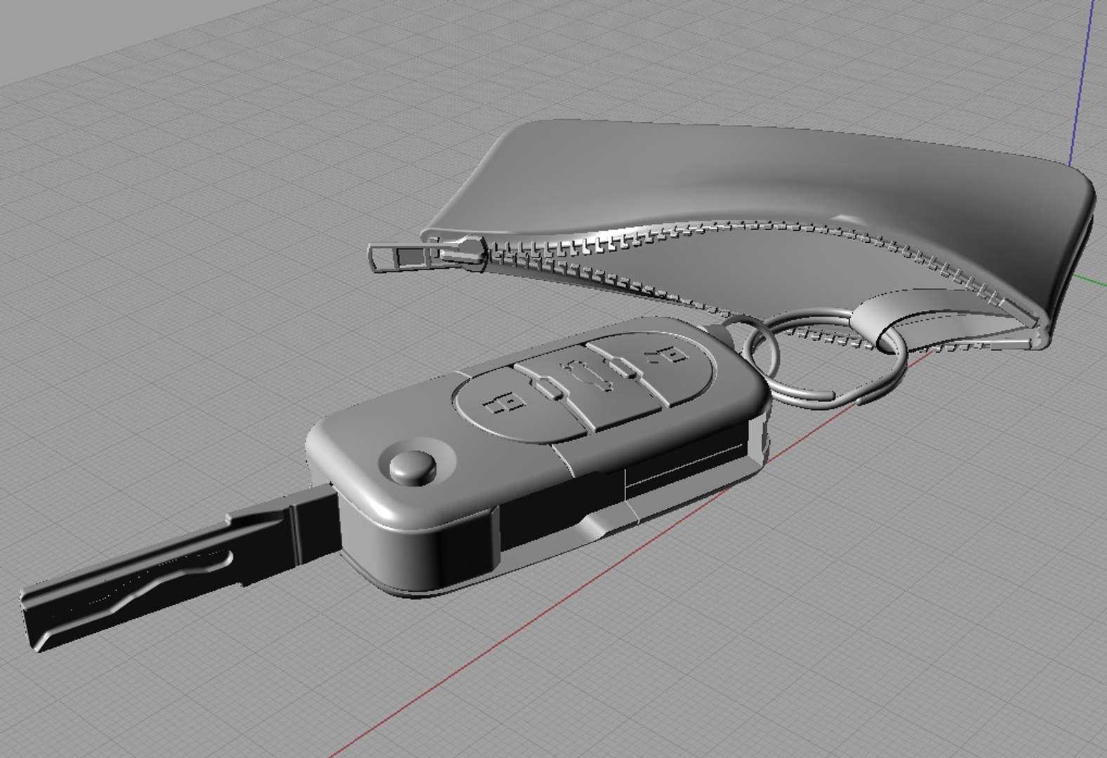 3ds Modeled Audi Car Key