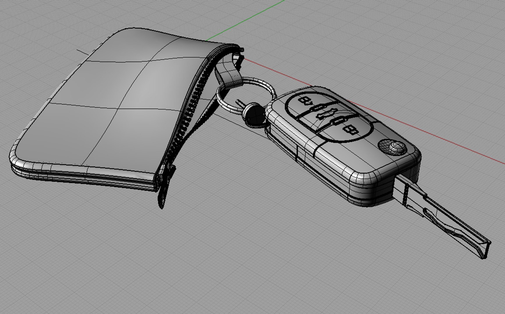 3ds Modeled Audi Car Key