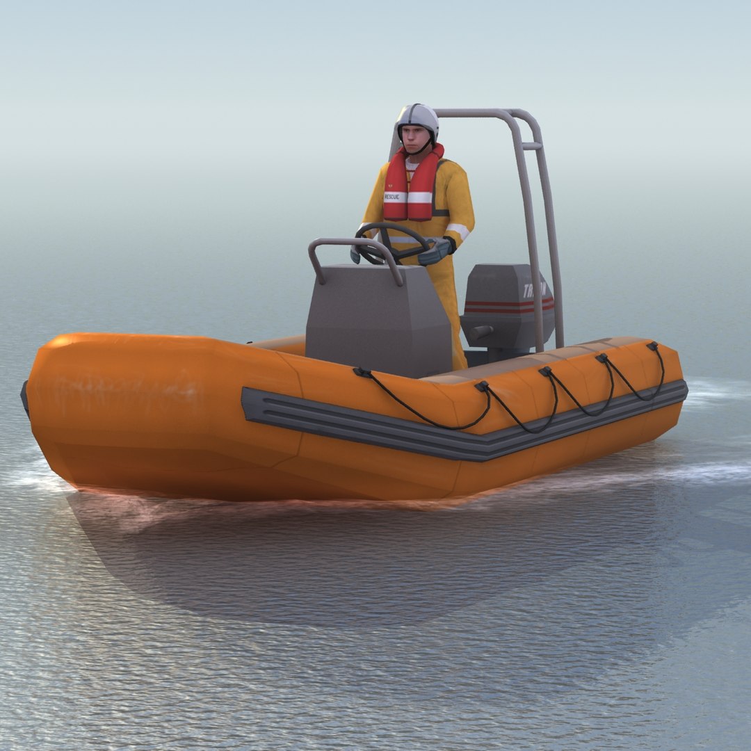 3d Model Rigid Inflatable Boat