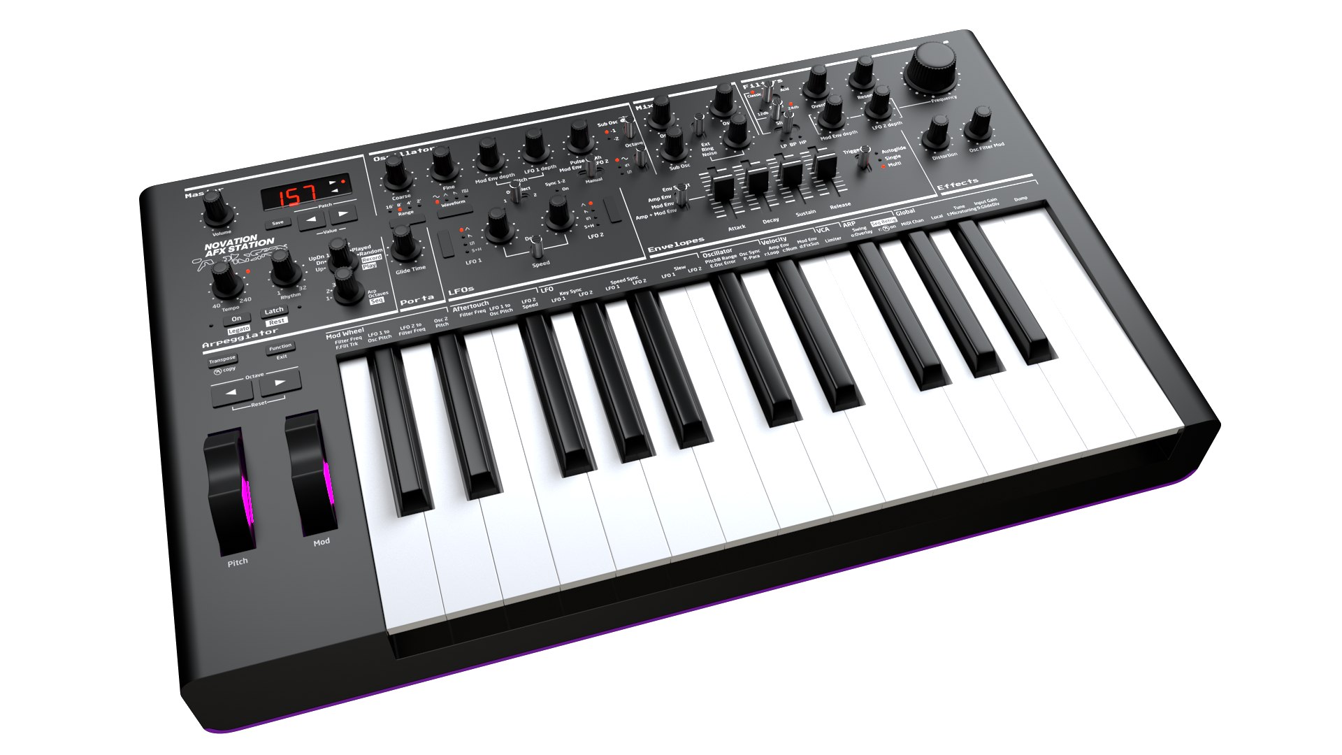 Novation Afx Station 25-key 3D Model - TurboSquid 1650527
