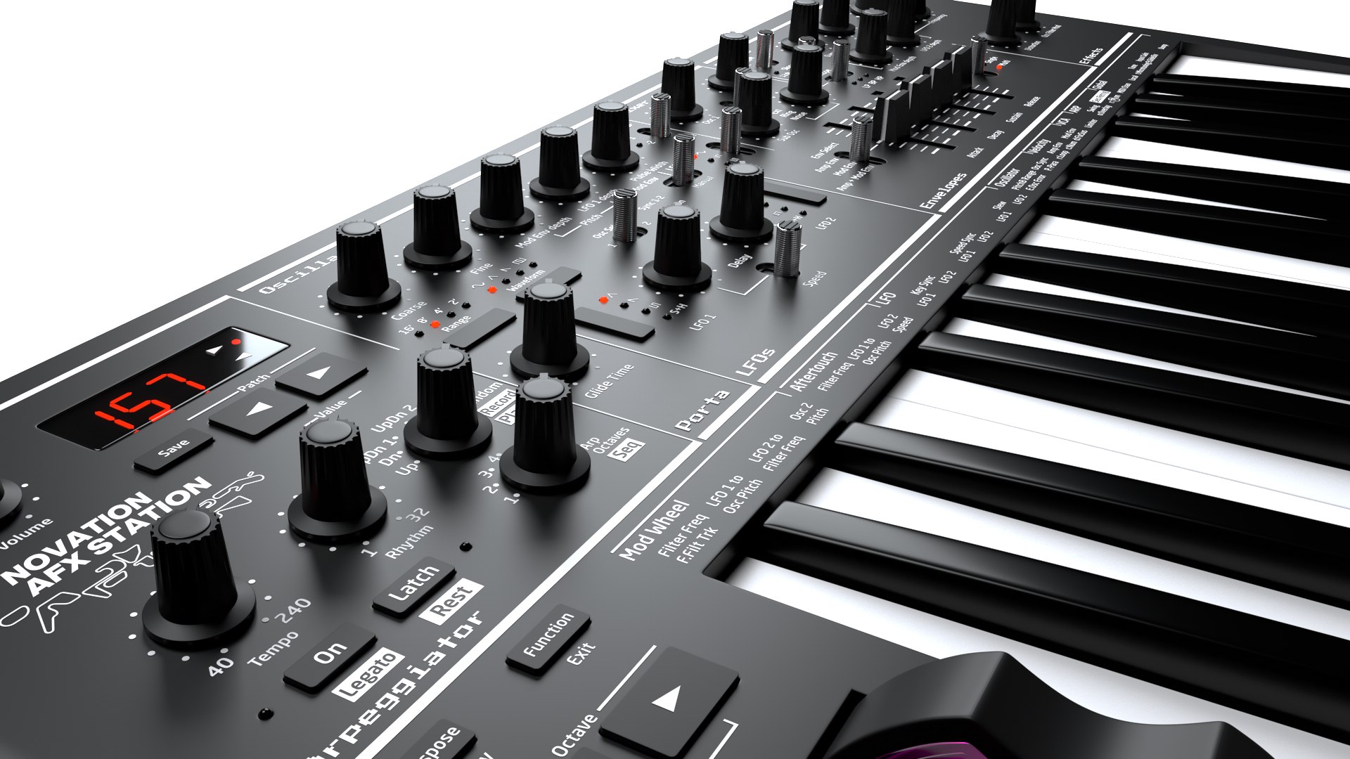 Novation Afx Station 25-key 3D Model - TurboSquid 1650527