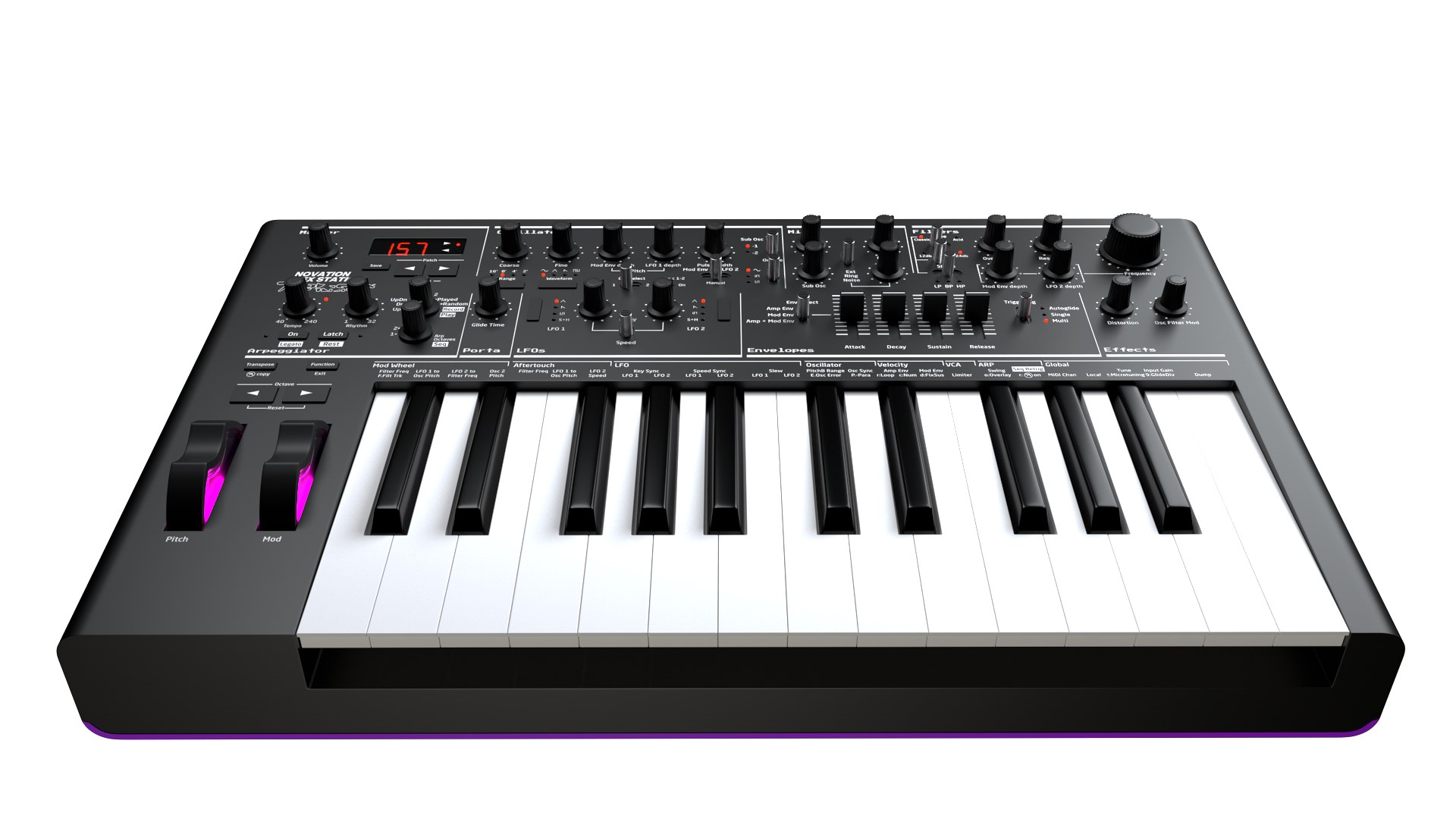 Novation Afx Station 25-key 3D Model - TurboSquid 1650527