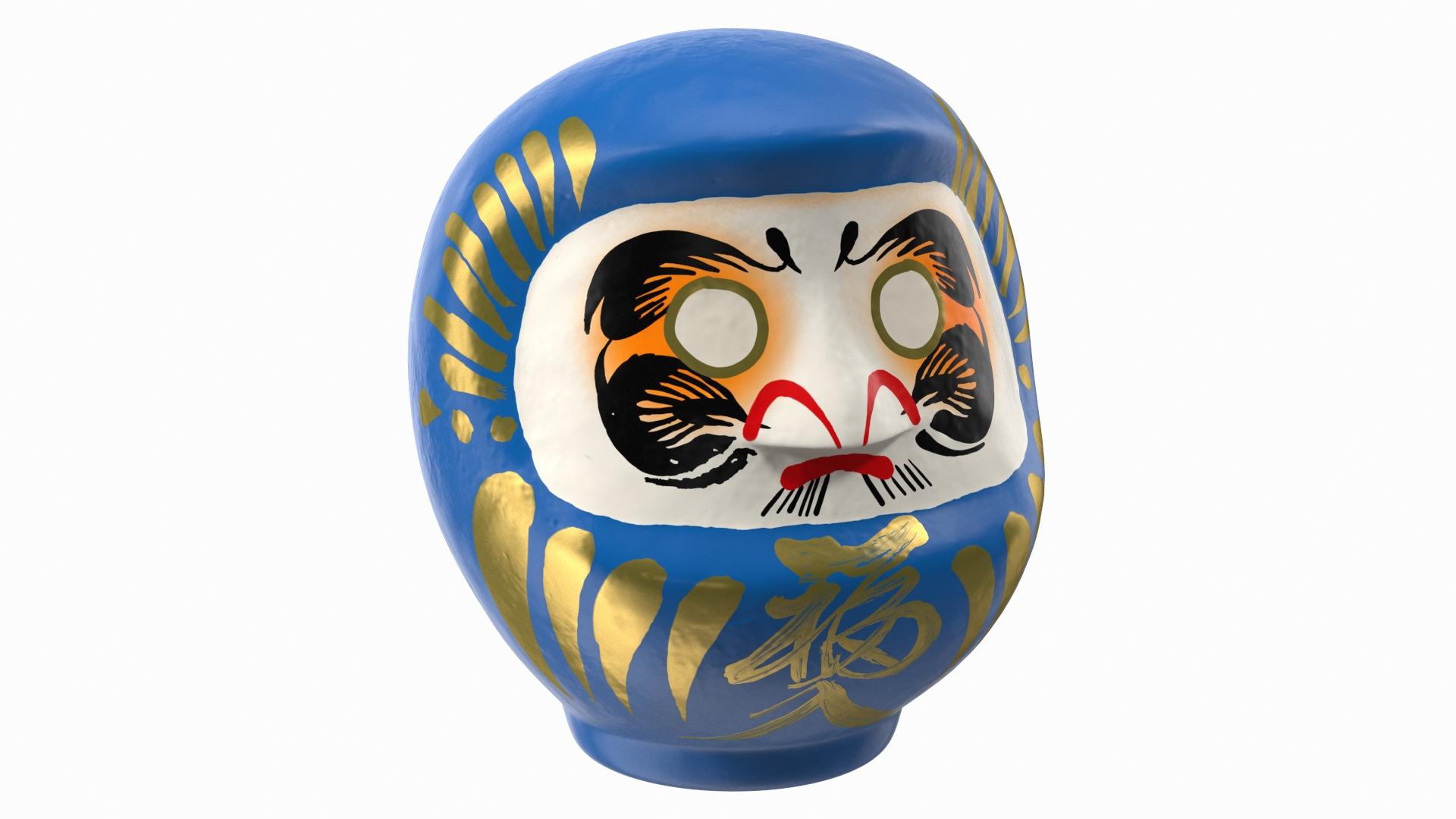 Traditional Japanese Daruma Doll Blue 3D Model - TurboSquid 1759780