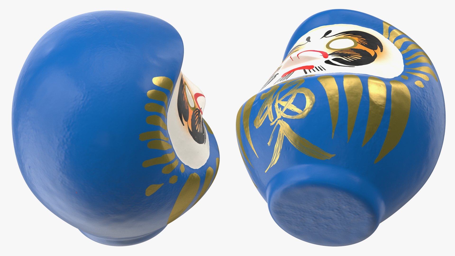 Traditional Japanese Daruma Doll Blue 3D Model - TurboSquid 1759780