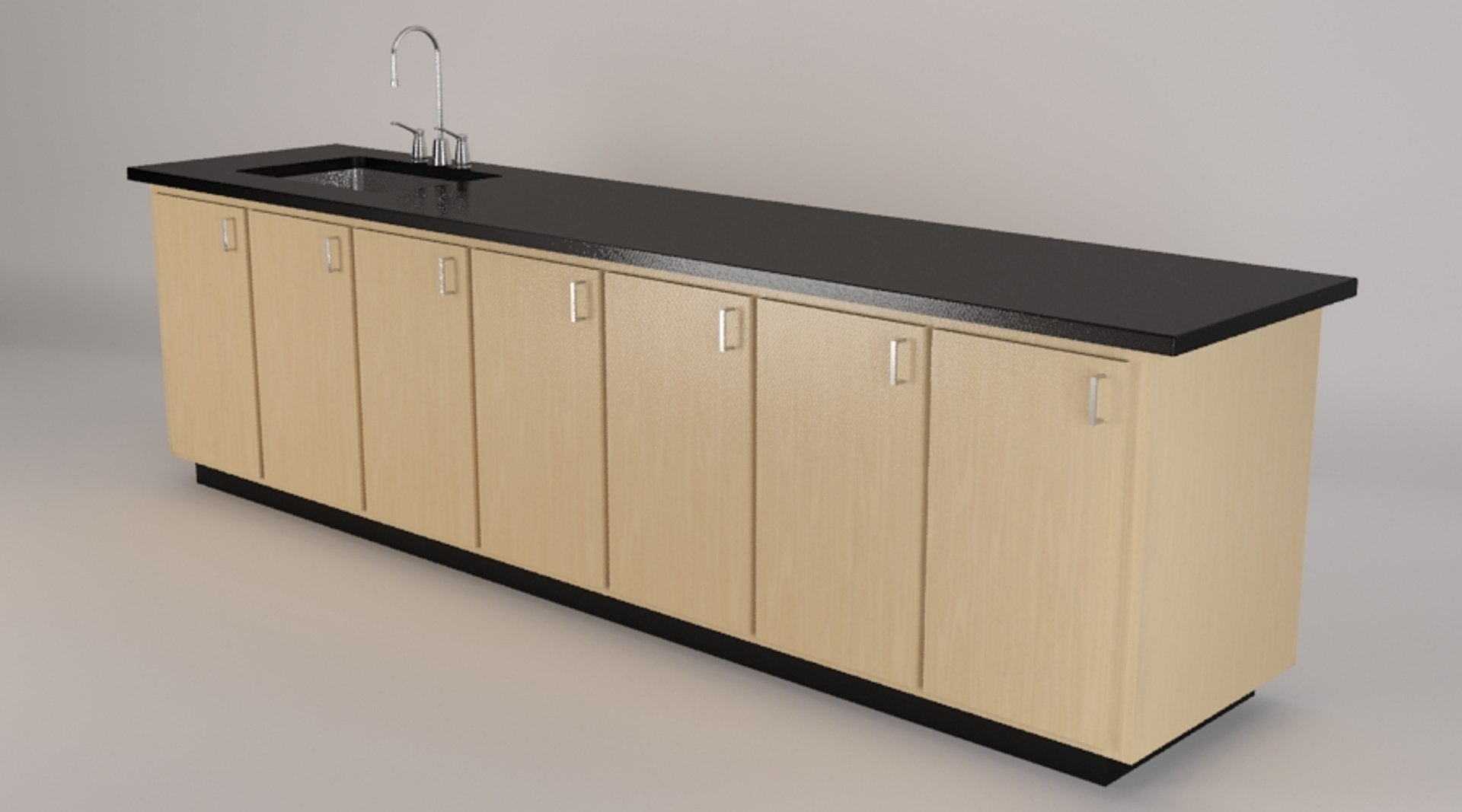 3d Model Counter Cabinet