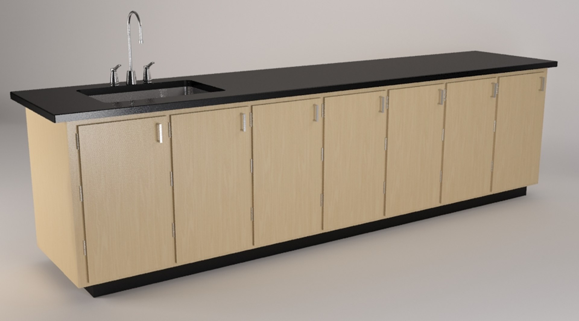 3d Model Counter Cabinet