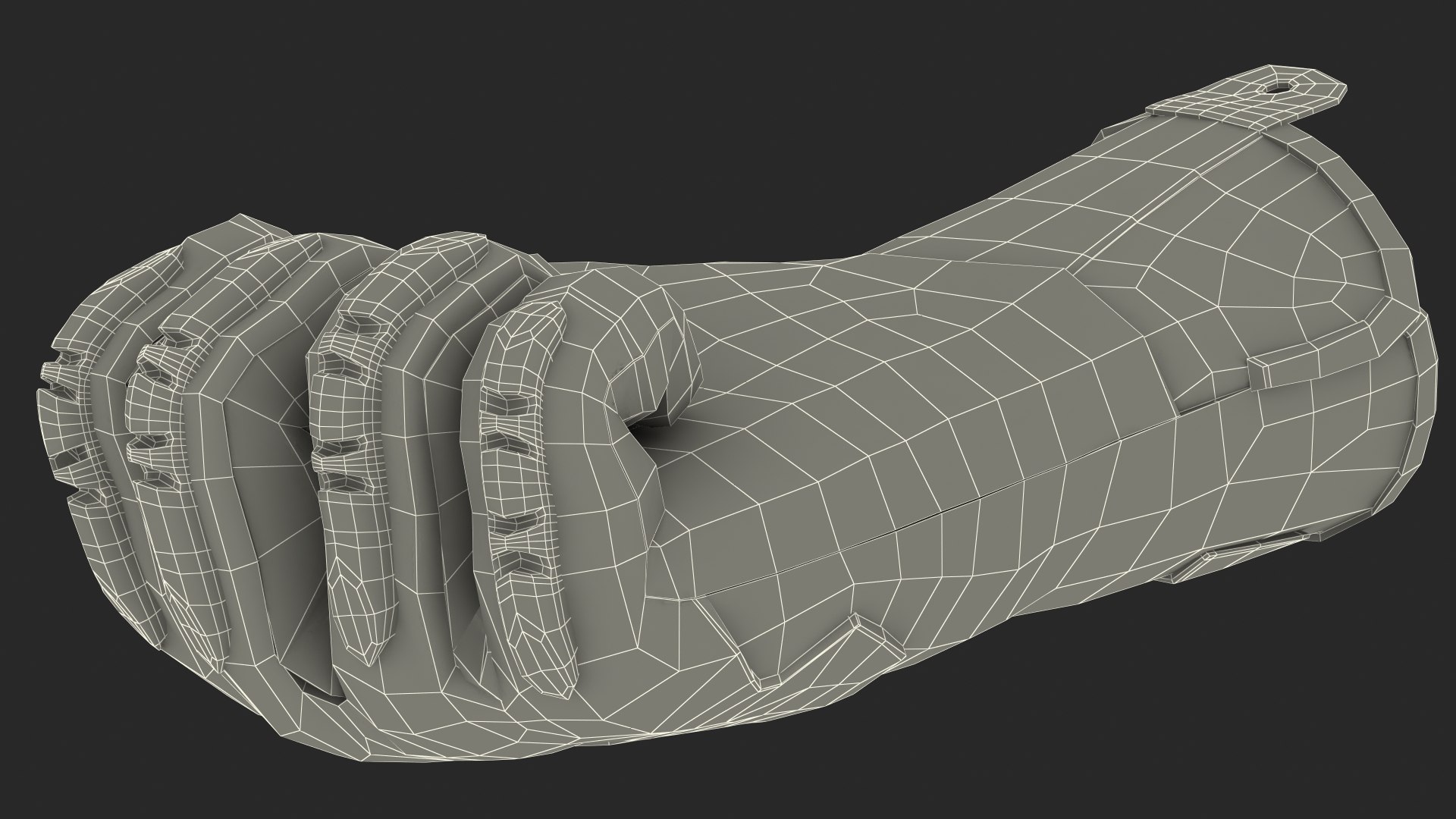 Safety Leather Gloves with Knuckle Guards Thumbs Up 3D model ...