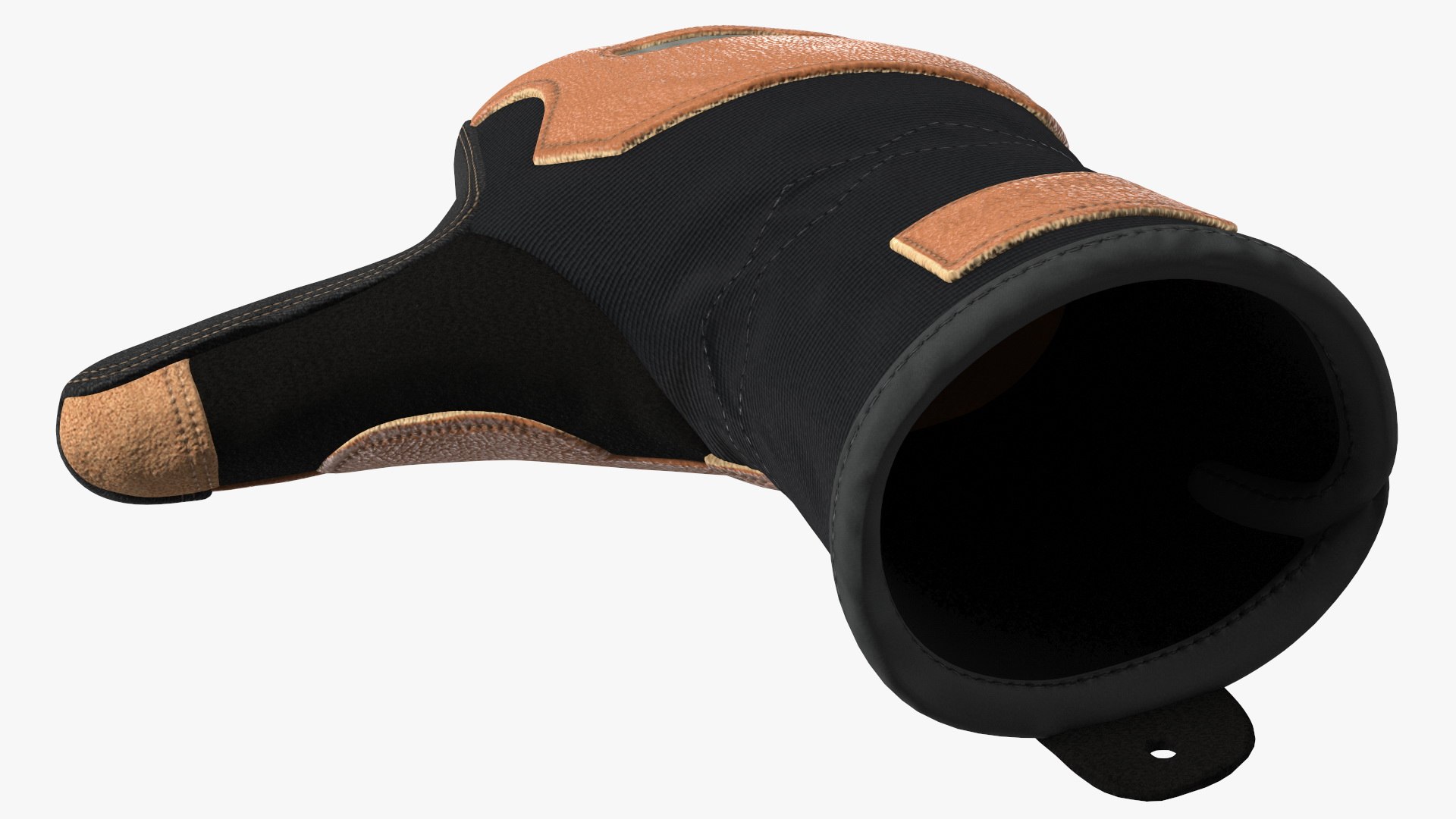 Safety Leather Gloves With Knuckle Guards Thumbs Up 3D Model ...