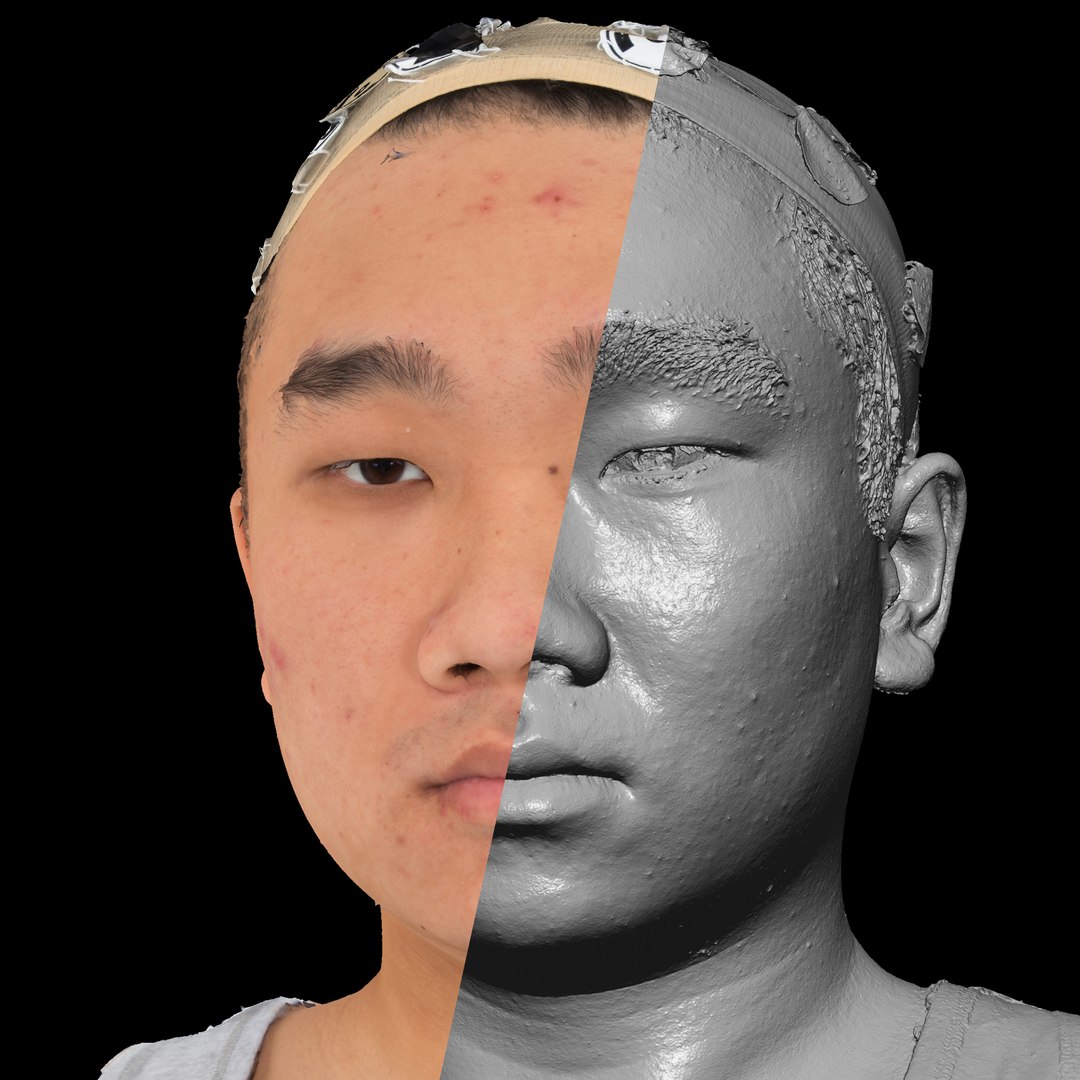 3D Asian Male 20s Head Scan 042 - TurboSquid 2107297