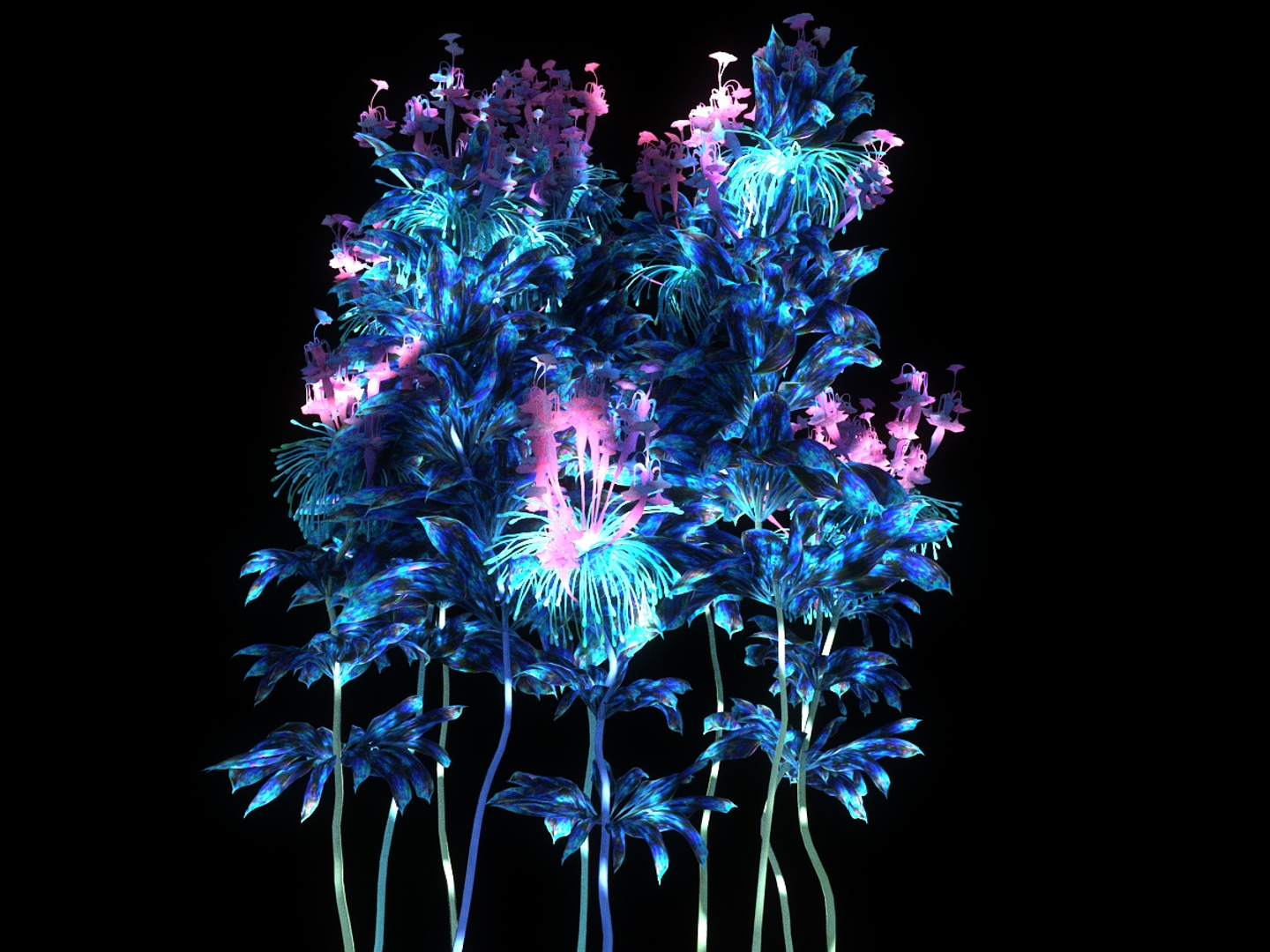 3D Alien Flower - TurboSquid 1393419