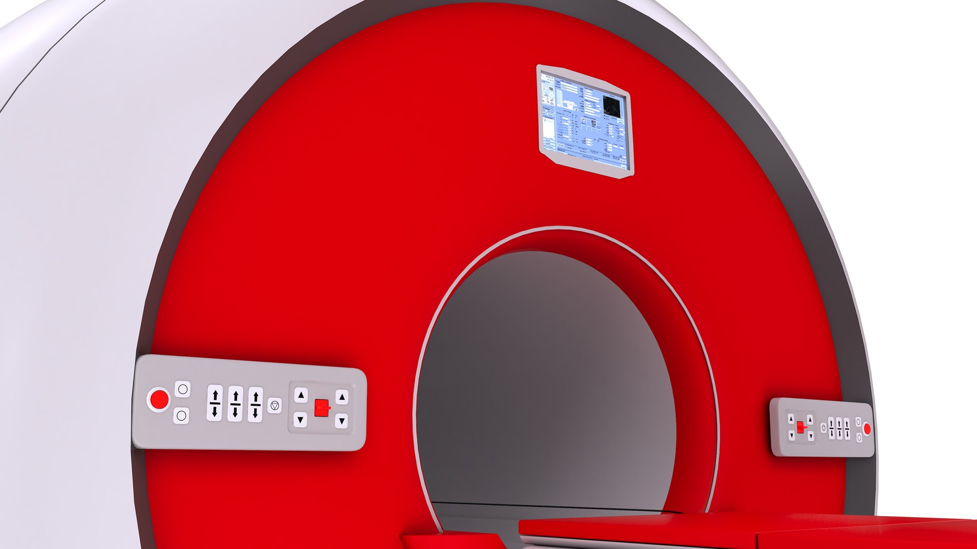 3D Model MRI Machine - Red - TurboSquid 1921381