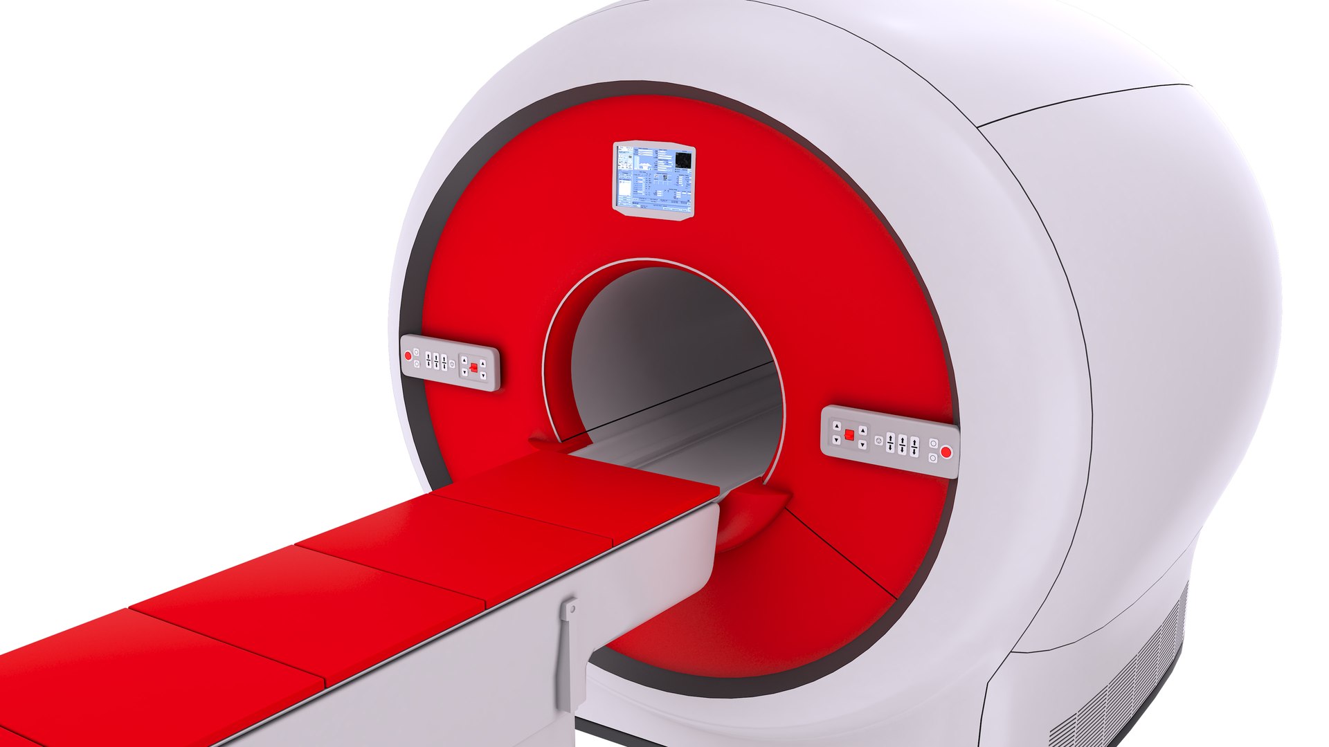 3D Model MRI Machine - Red - TurboSquid 1921381
