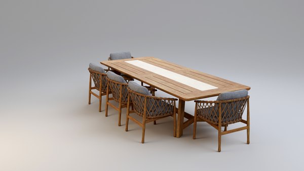 Dining table v9 3D - TurboSquid 1652521