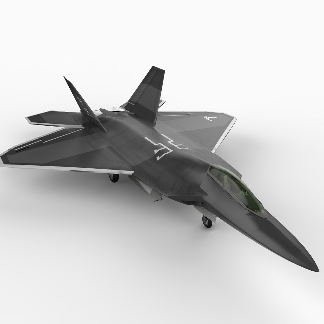 pre-rigged f-22 raptor craft 3d model