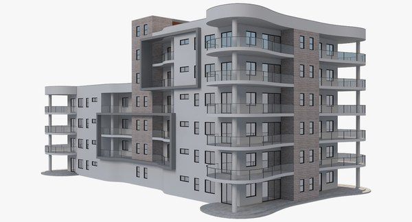 Free apartment building 6 3D model - TurboSquid 1435007