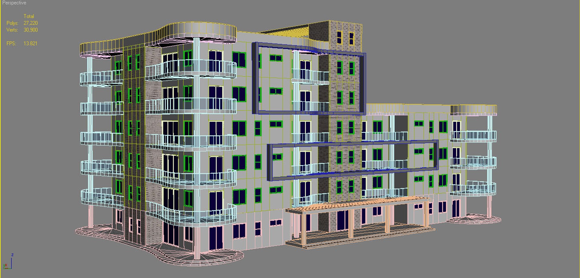Free Apartment Building 6 3D Model - TurboSquid 1435007