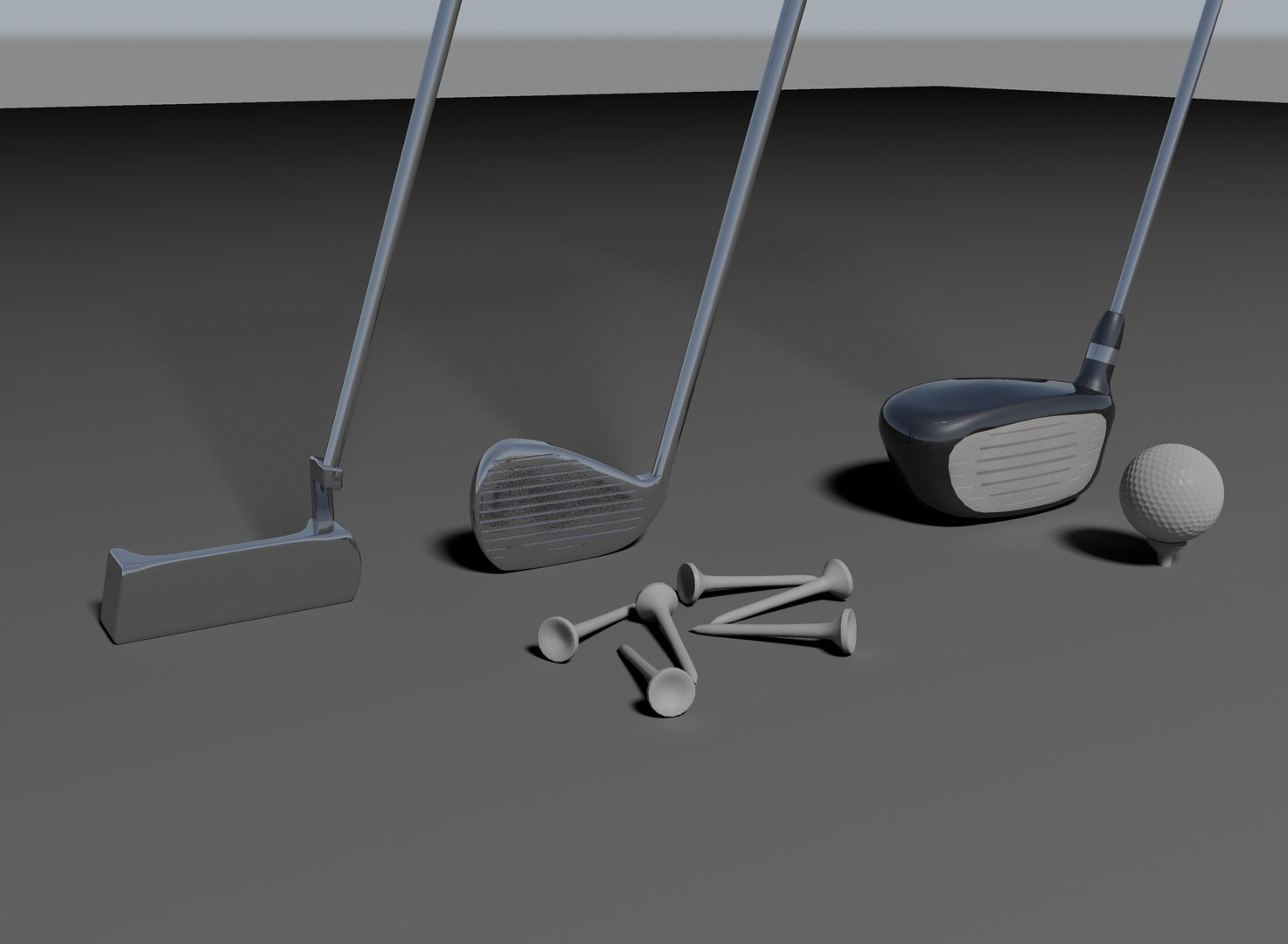 3d Model Golf Clubs