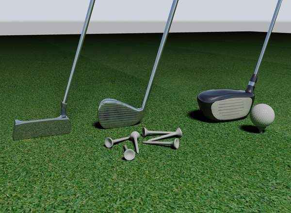 3d model golf clubs