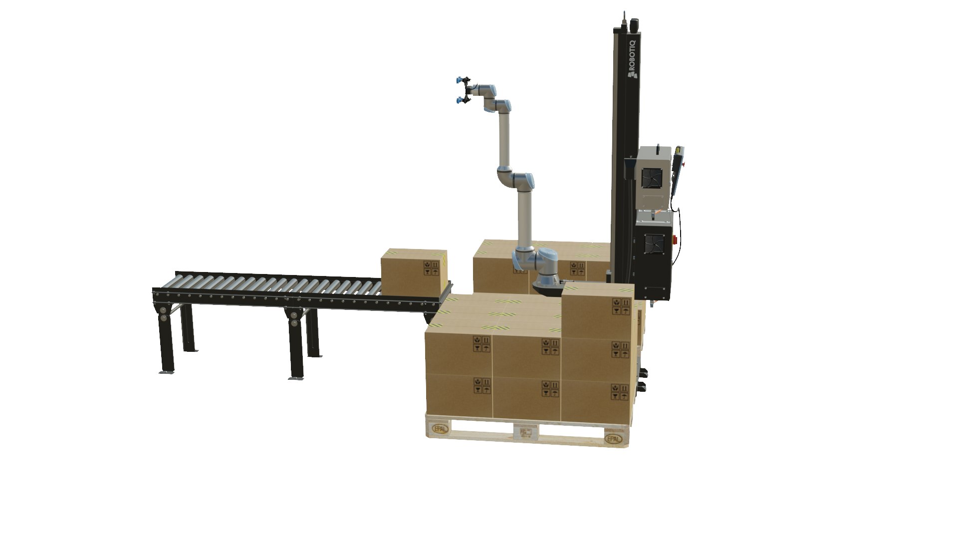3D Model Robot UR10 Robotiq Palletizing Solution - TurboSquid 1894411