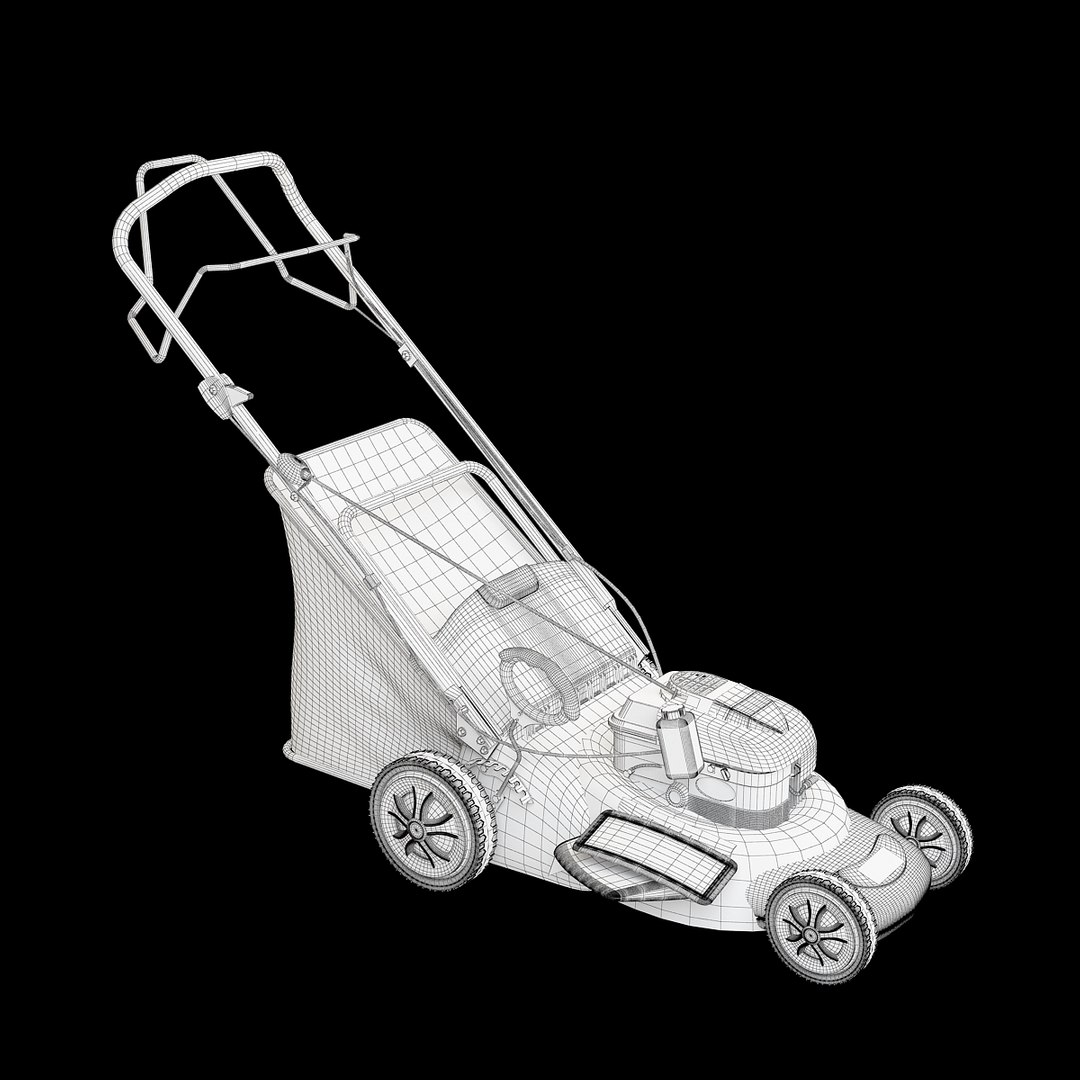 3D grass lawn mower model - TurboSquid 1512690