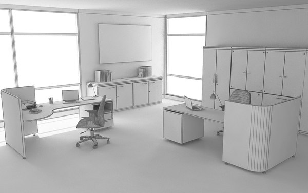 3d office interior 03a