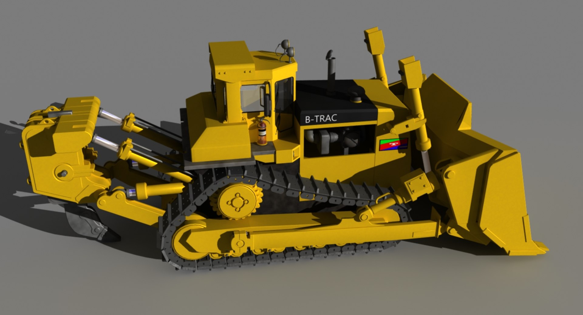 bulldozer animation 3d model