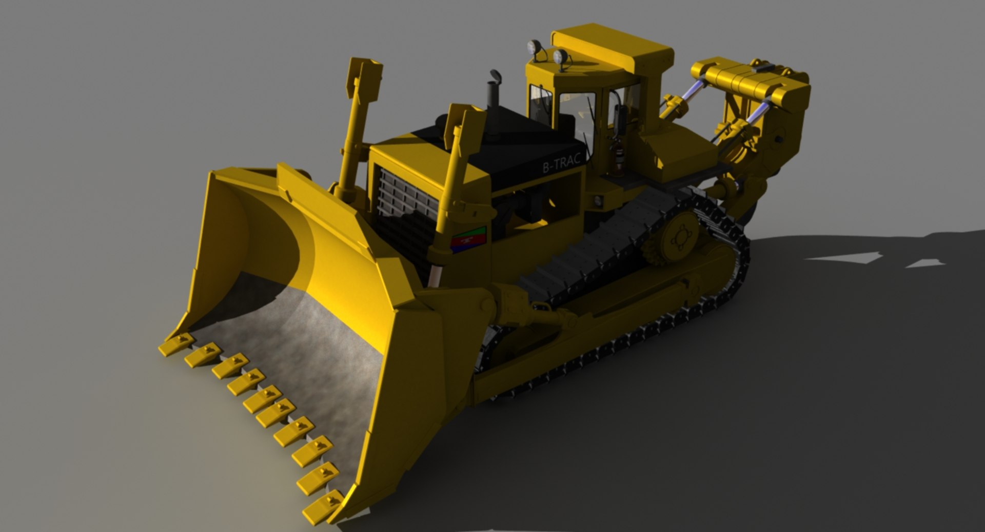 bulldozer animation 3d model