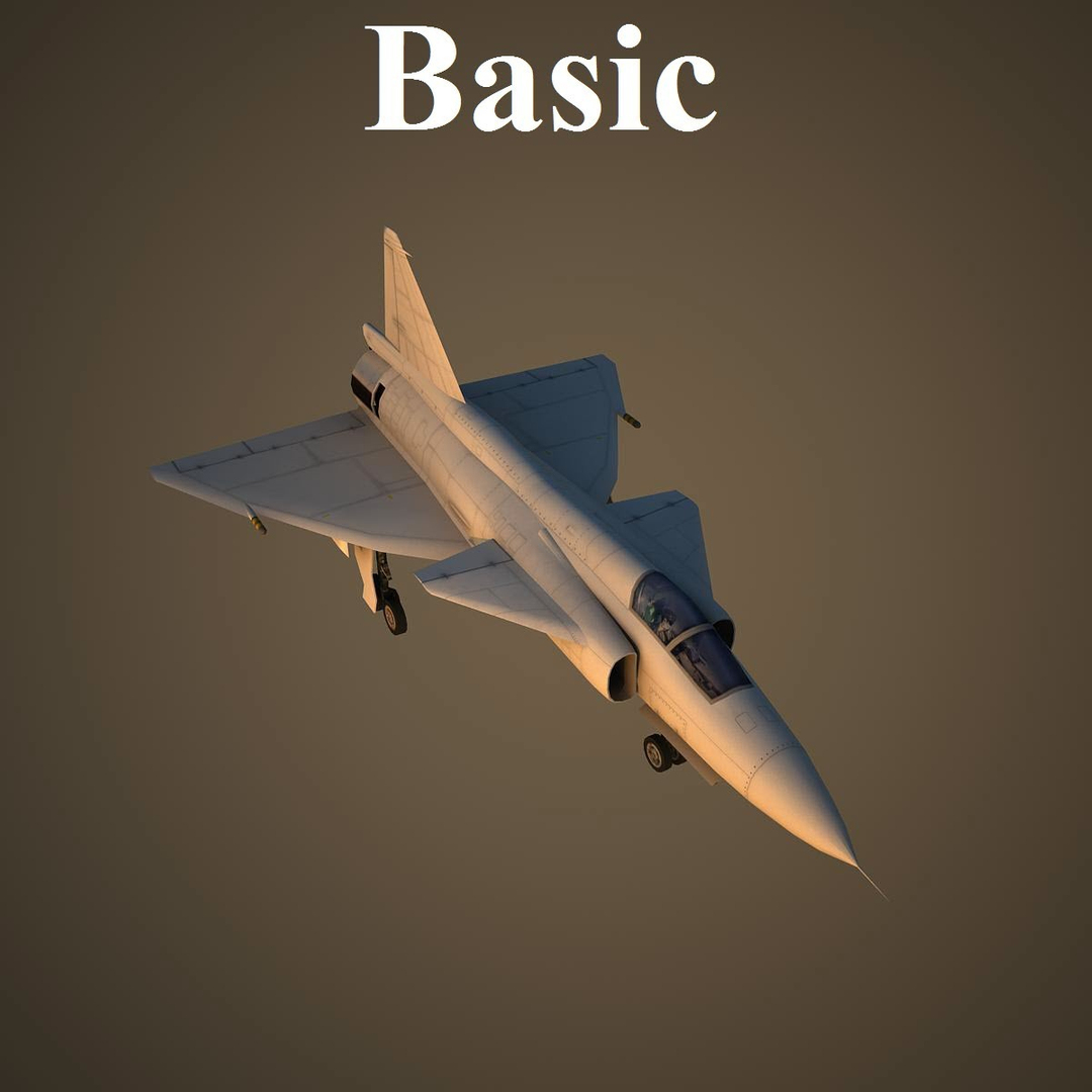 Saab 37 Basic 3d Max