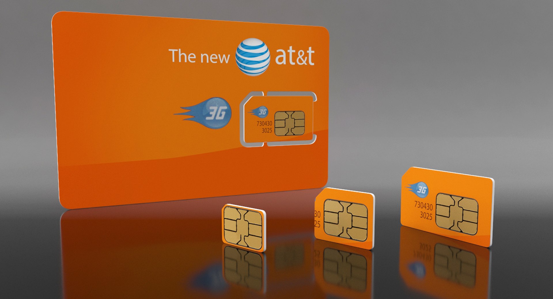 3D Att Sim Card Different Model - TurboSquid 1329065