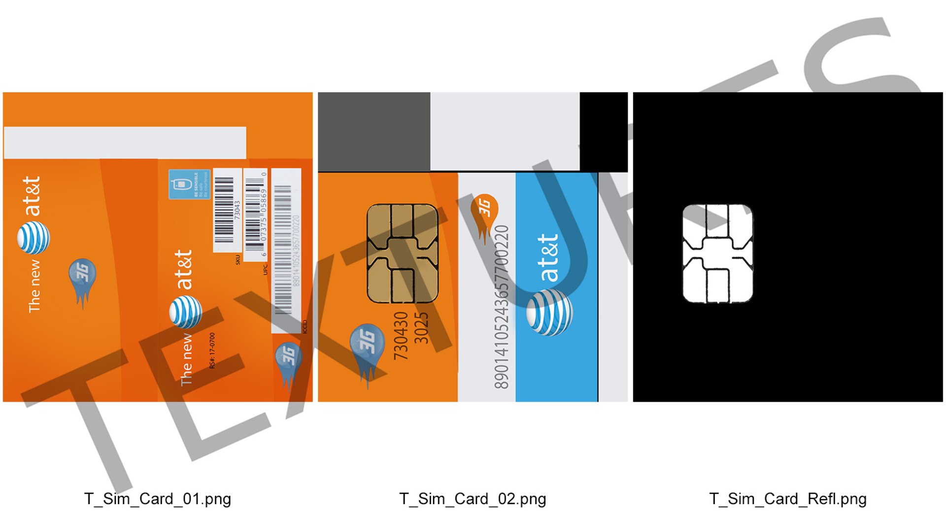 3D Att Sim Card Different Model - TurboSquid 1329065