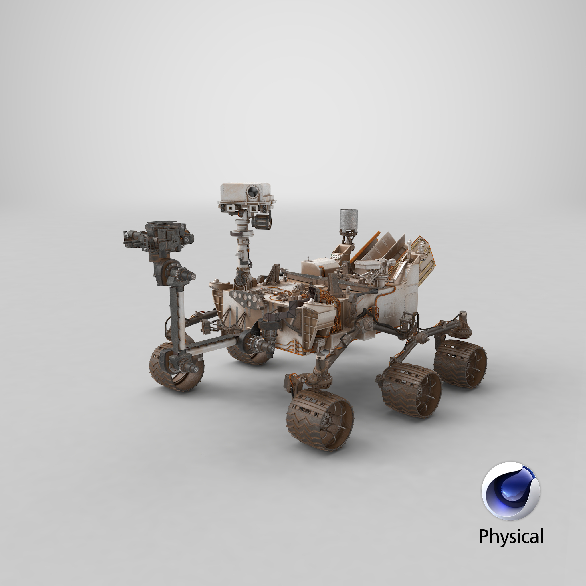3D curiosity mars rover dusty - TurboSquid 1511838