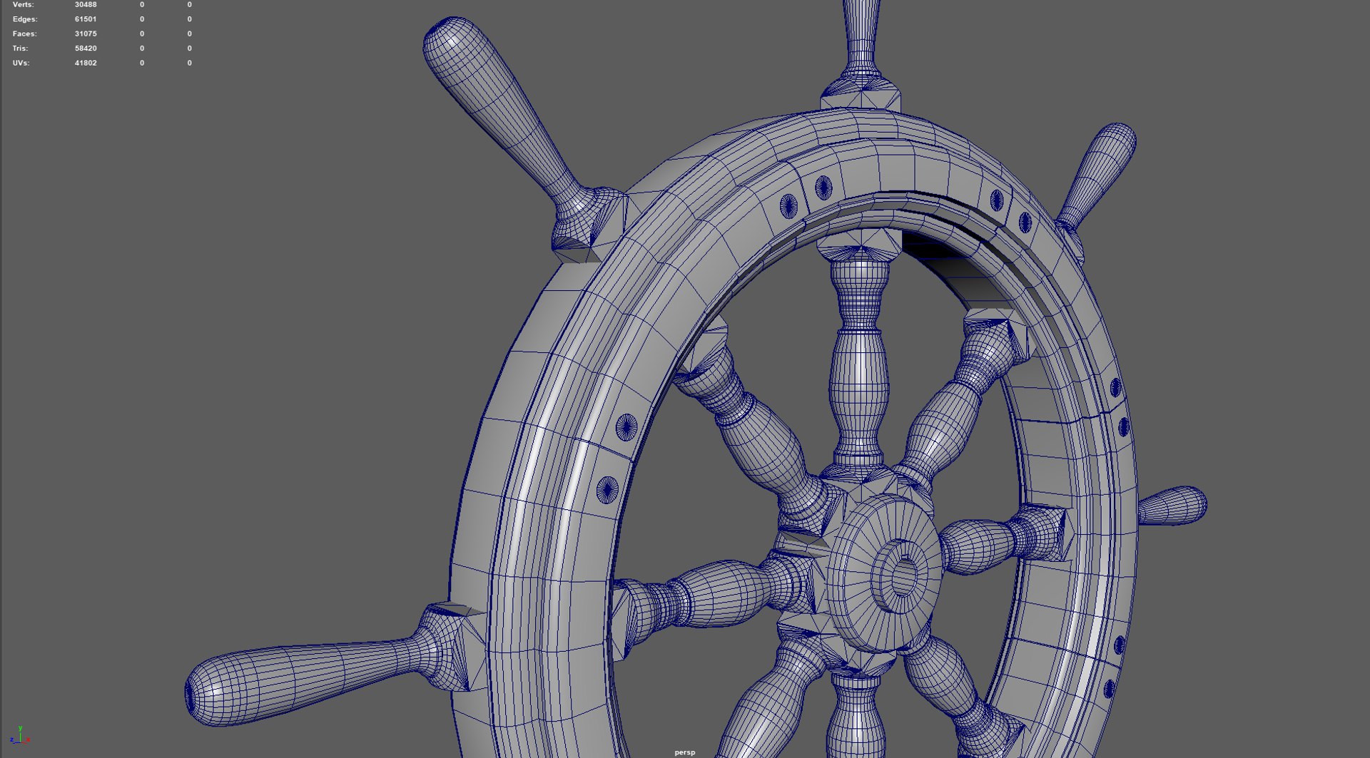 Ship Wheel Model - TurboSquid 2095653